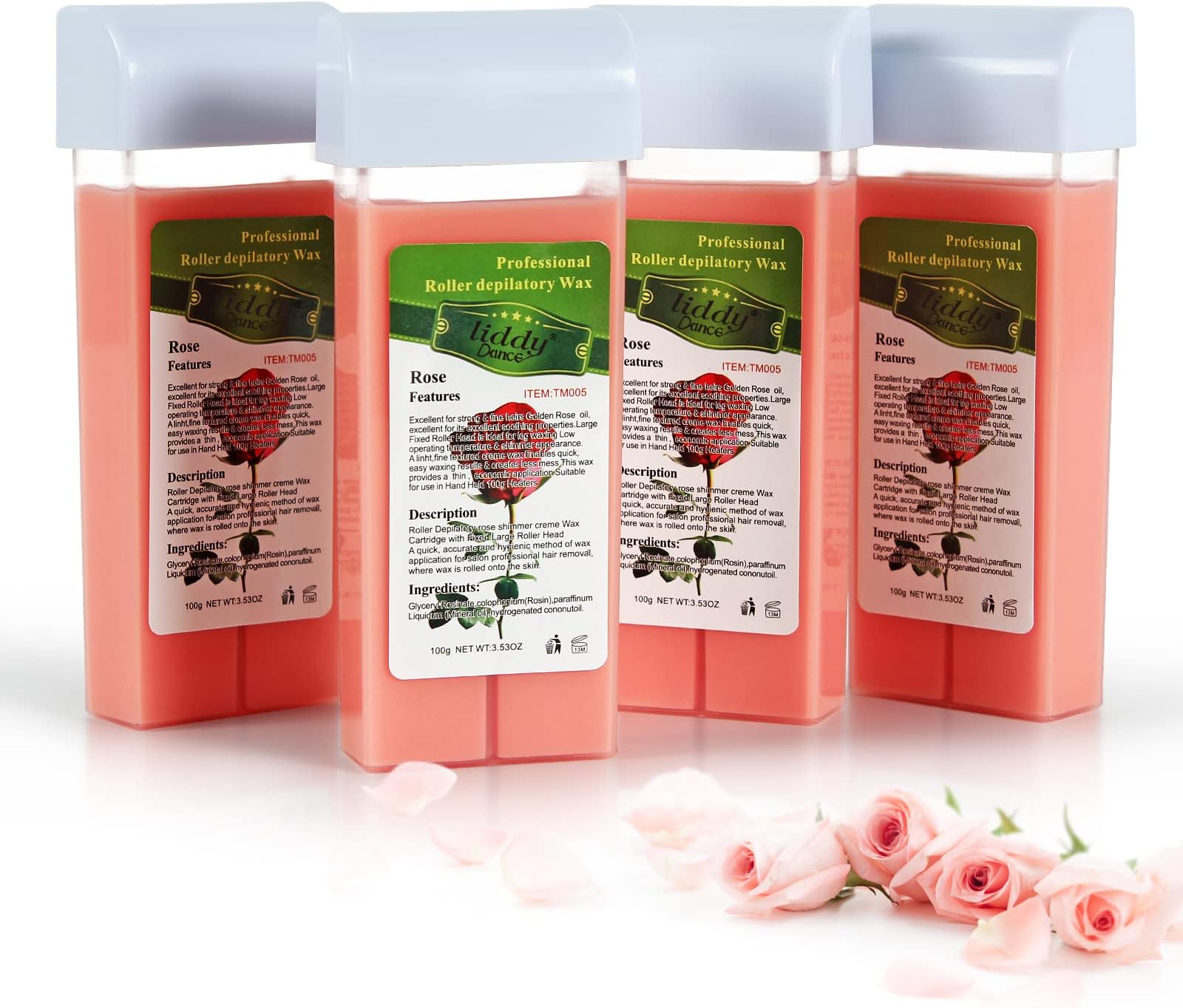 Amazon.com : Rose Roll on Hair Removal Wax Refill Cartridges for ...