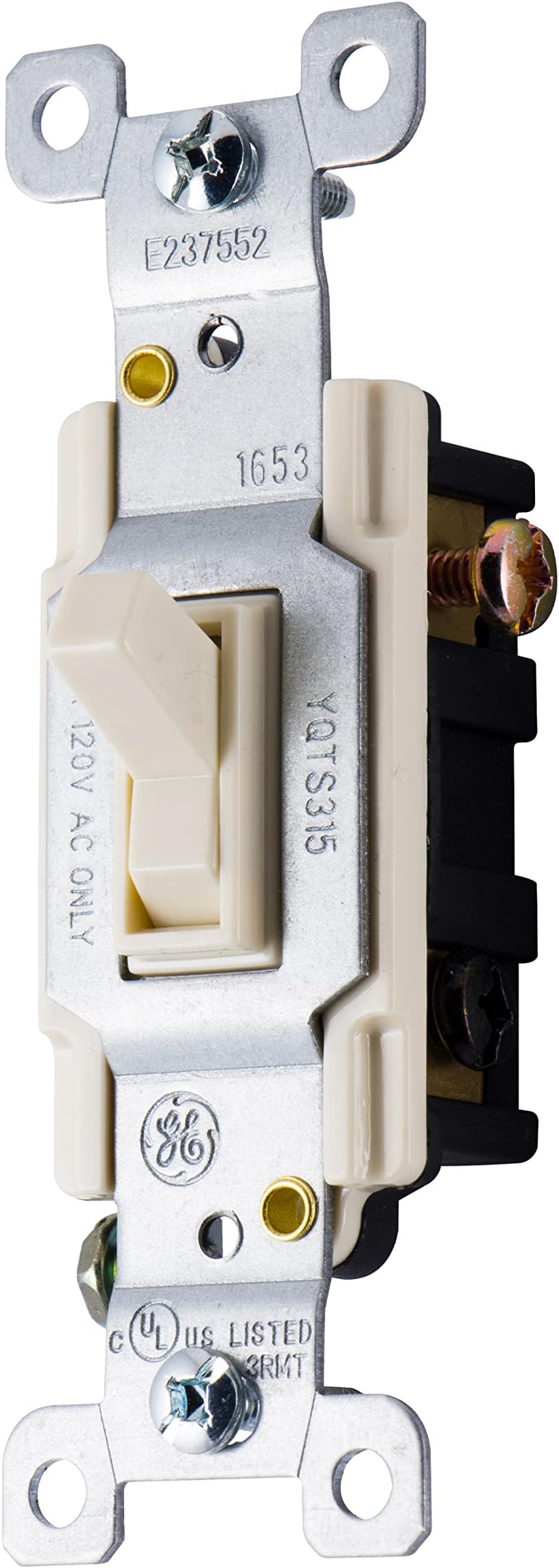Amazon.com: GE 3-Way Grounding Toggle Switch, In Wall On/Off Fan ...