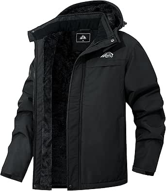 Amazon.com: MAOYSSEN Men's Waterproof Ski Jacket Warm Winter Hooded ...