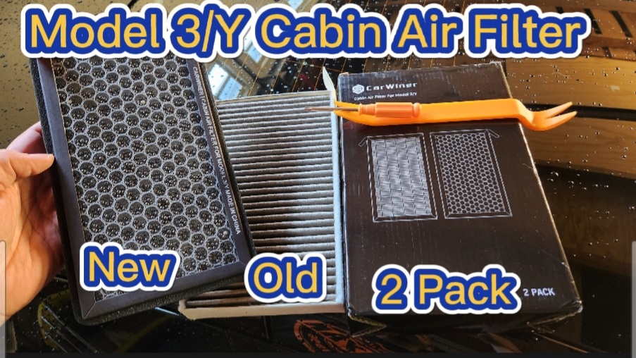 Watch Tesla Model 3/Y Cabin Air Filter 2 Pack Kit Review on Amazon Live