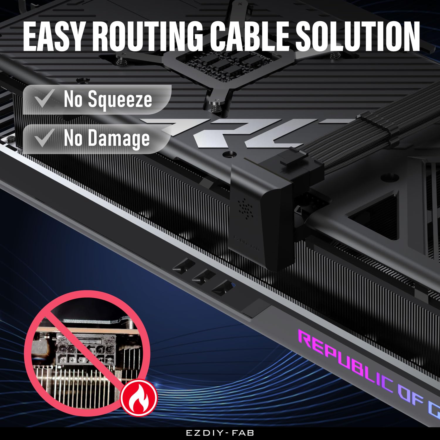 Snapklik.com : EZDIY-FAB PCIe 5.0 12VHPWR GPU Power Bridge, 12+4 Pin ...