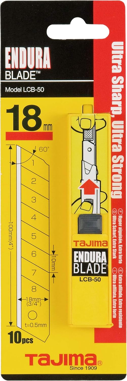 Tajima LB50CD Replacement Blades for Snap Knives, Yellow, 250 mm, Set of 10 Piece - Amazon.com