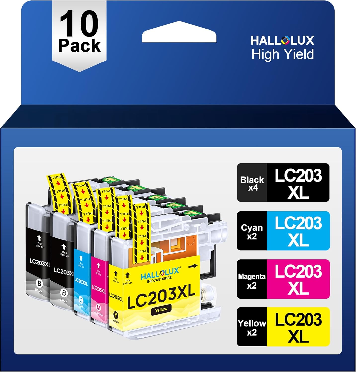 ‎10 Pack LC-203 XL Ink Cartridge for Brother LC203 203XL LC203XL 201 ...