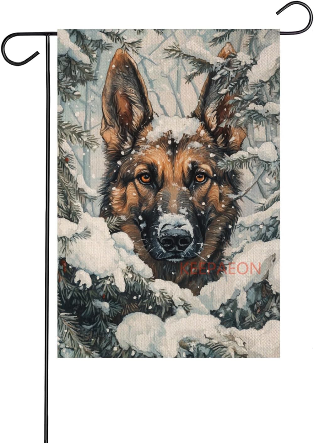 Amazon.com : KEEPAEON Winter Garden Flag 12x18 Inch Double Sided ...