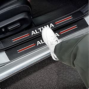 Amazon.com: 4PCS car Door sill Protector Stickers Altima Carbon Fiber ...