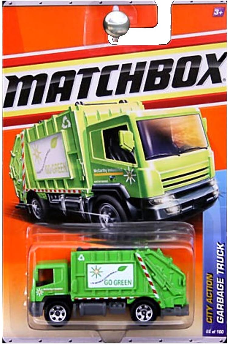 Amazon.com: Matchbox 2011 City Action Go Green Garbage Truck Trash ...