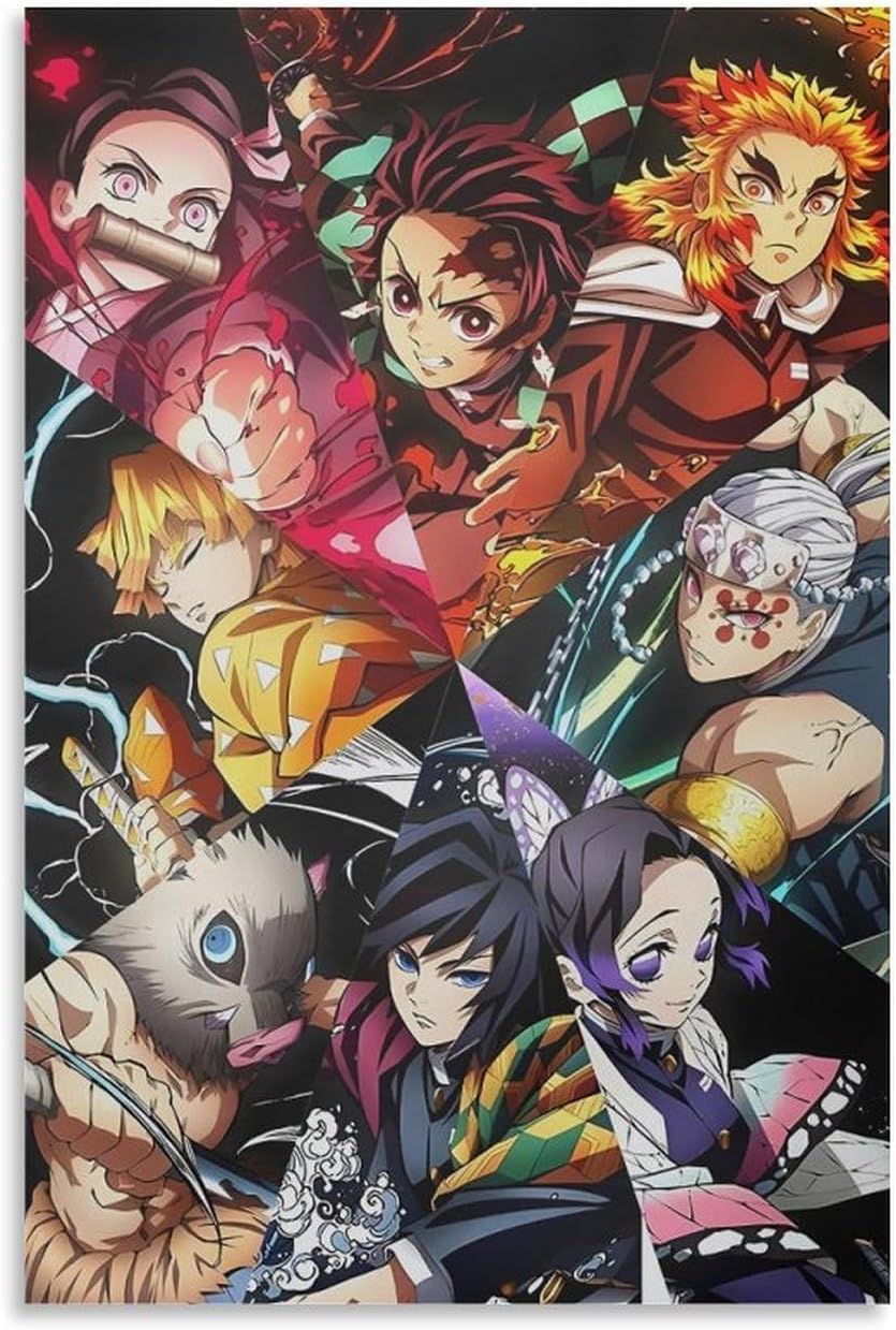 ZUPOASBKL Demon Poster Slayer Fantasy Comic Anime Vintage Classic ...