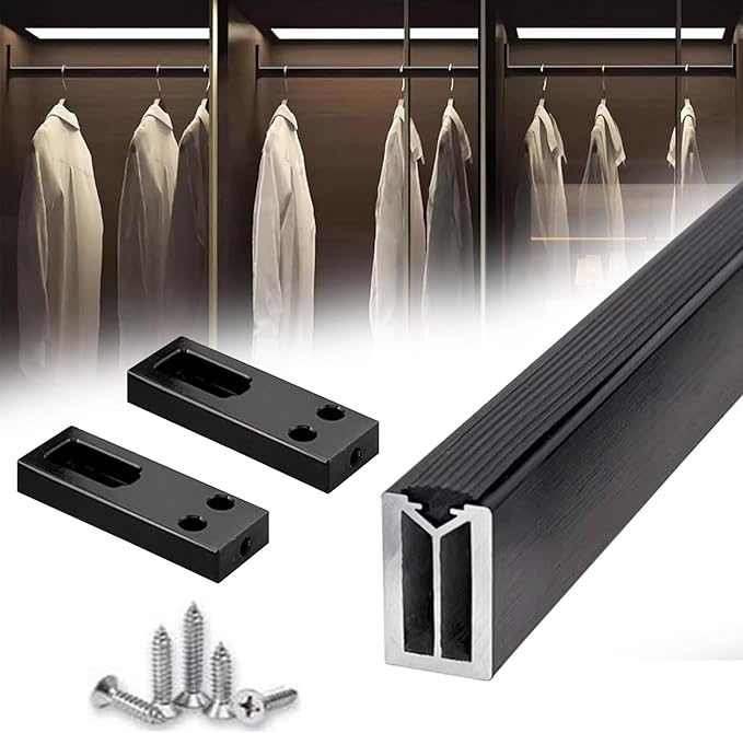 Amazon.com: PIFUTER Square Closet Rods-Cuttable, Removable-Heavy Duty ...