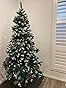Artificial Christmas Tree, 6ft/180cm Snow Spray Christmas Trees with ...
