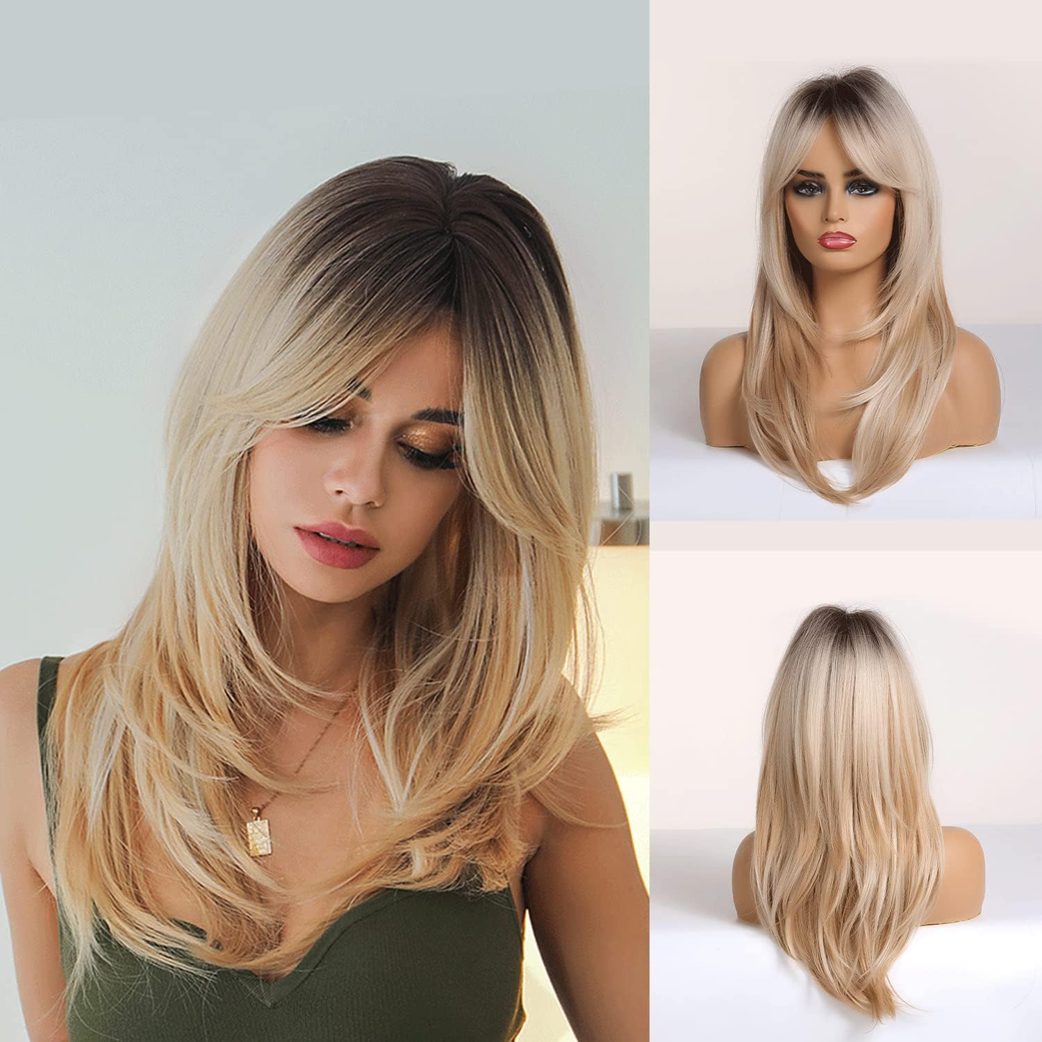 Amazon.com : Nortibeck Eight character bangs, medium long texture ...