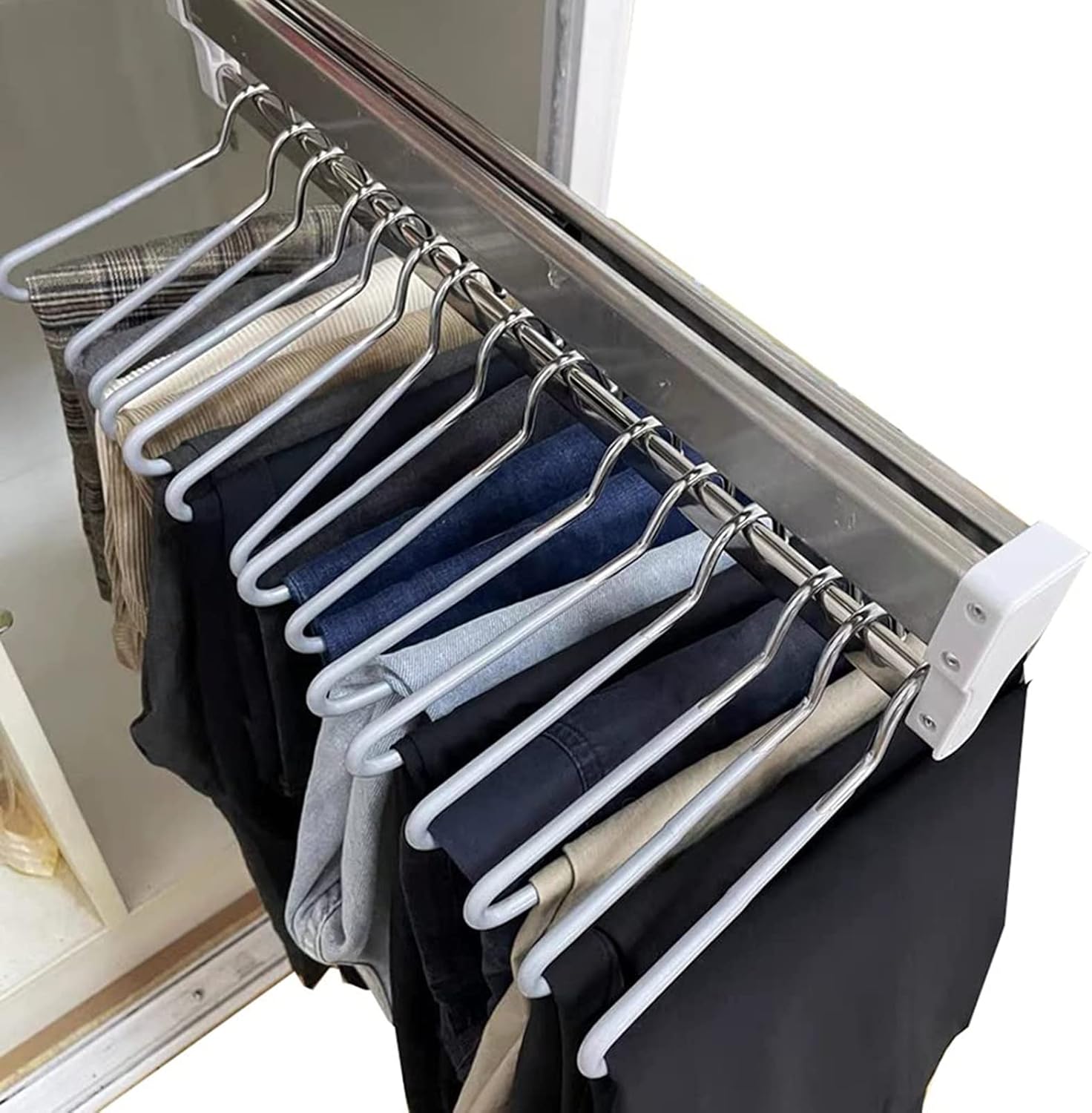 Amazon.com: Heavy Duty Extendable Pull Out Closet Rod - Sliding ...
