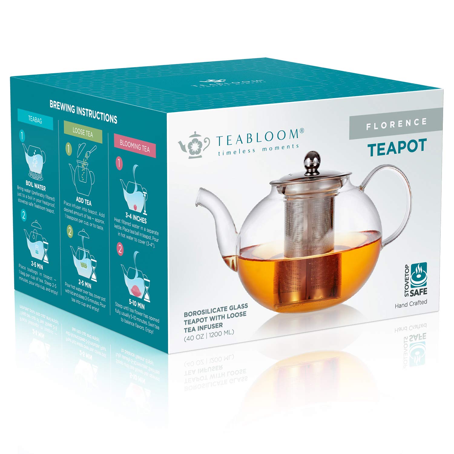 Snapklik.com : Teabloom Heatproof Glass Teapot