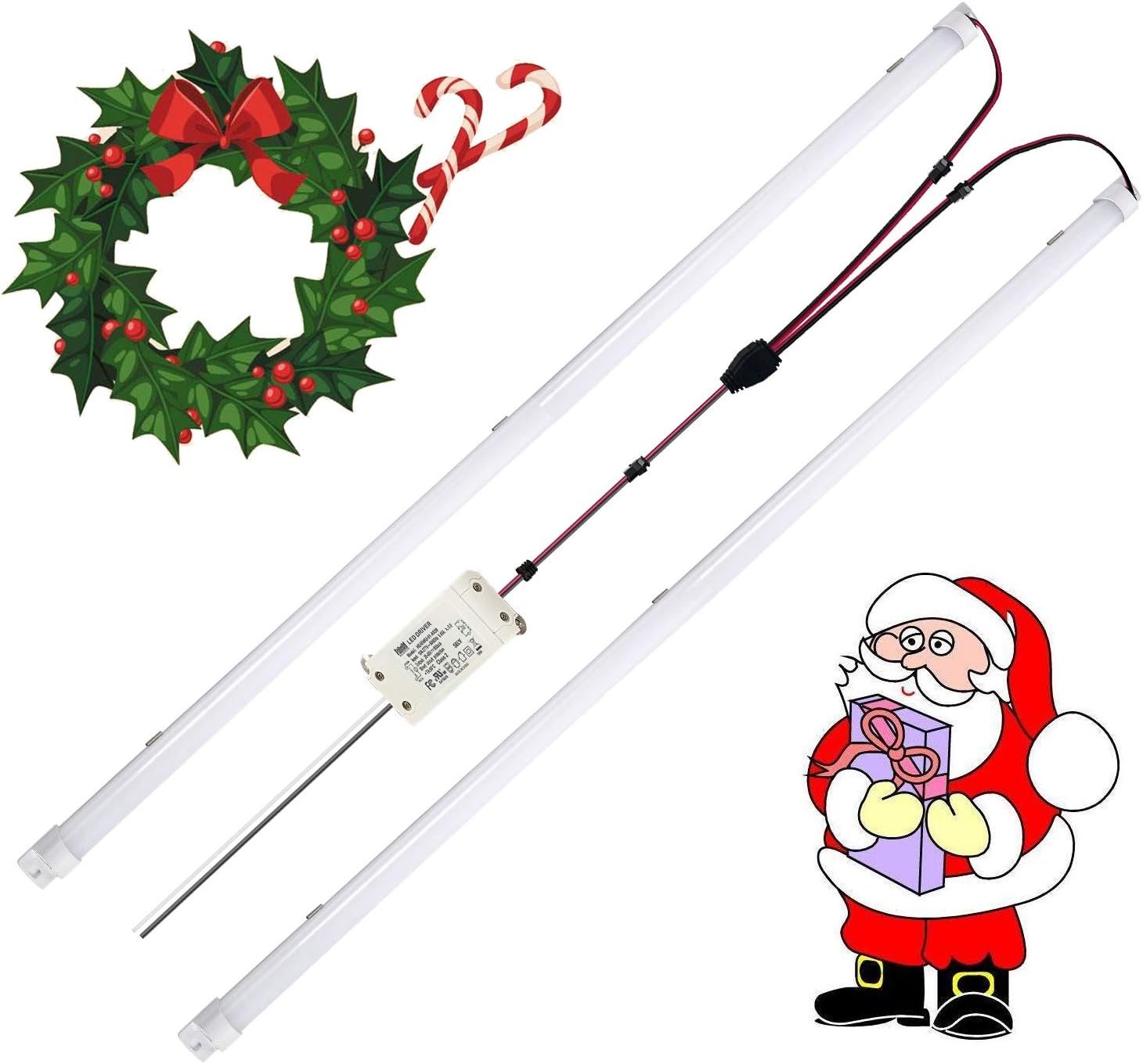 jimwhen 4FT Magnetic LED Troffer Retrofit Kit, 2x4 FT LED Retrofit Kit ...