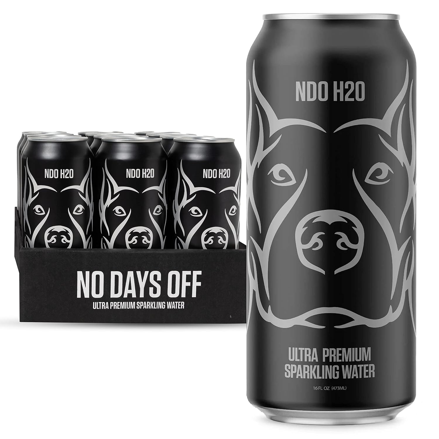 Amazon.com: No Days Off Premium Sparkling Water (NDO H20), 12 Pack - 16 ...