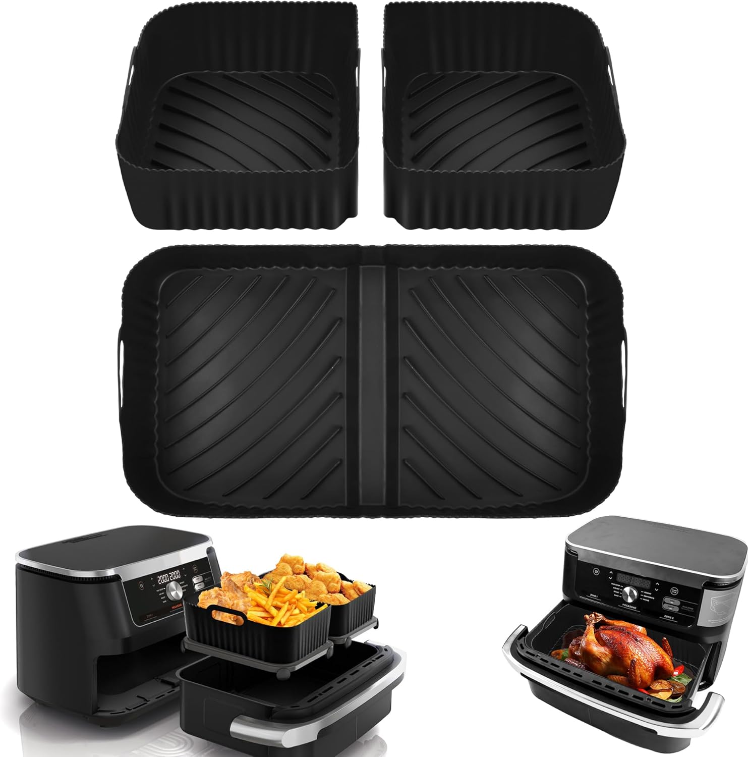 Air Fryer Liners Silicone for Ninja Flexi Drawer Air Fryer, AF500UK ...