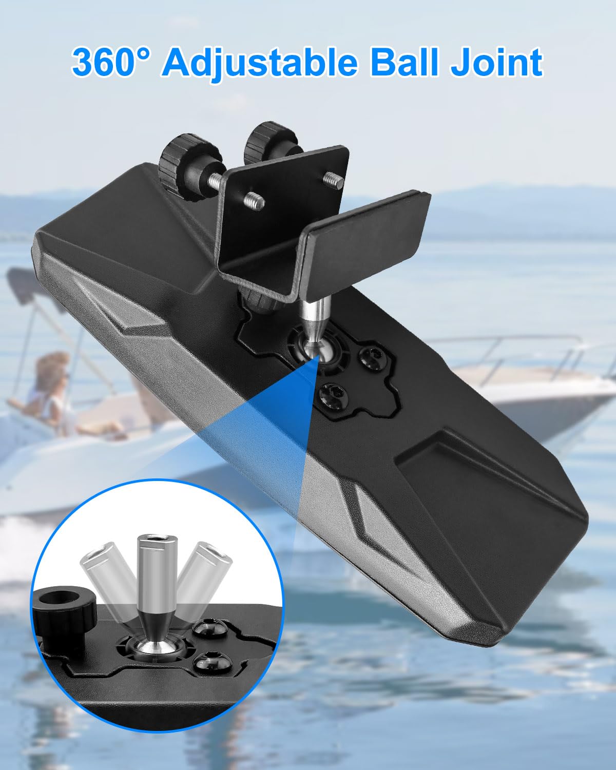 Snapklik.com : Universal Rear View Boat Mirror For Circular And Square ...