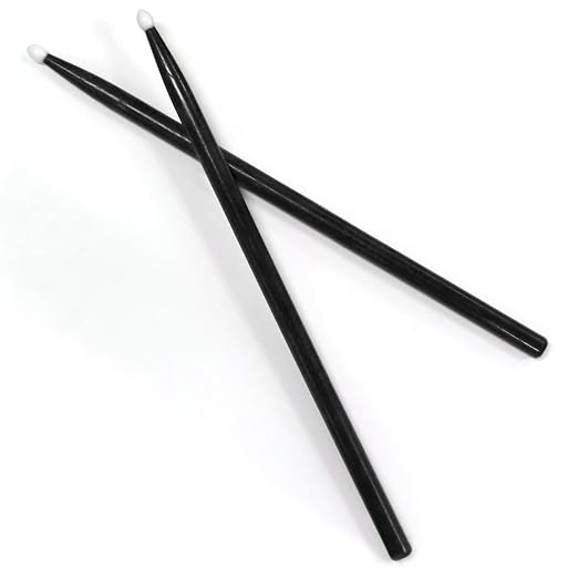 Performance Plus Practice Nylon Tip Wood Drumstick Black-Size 7A (P7AB ...