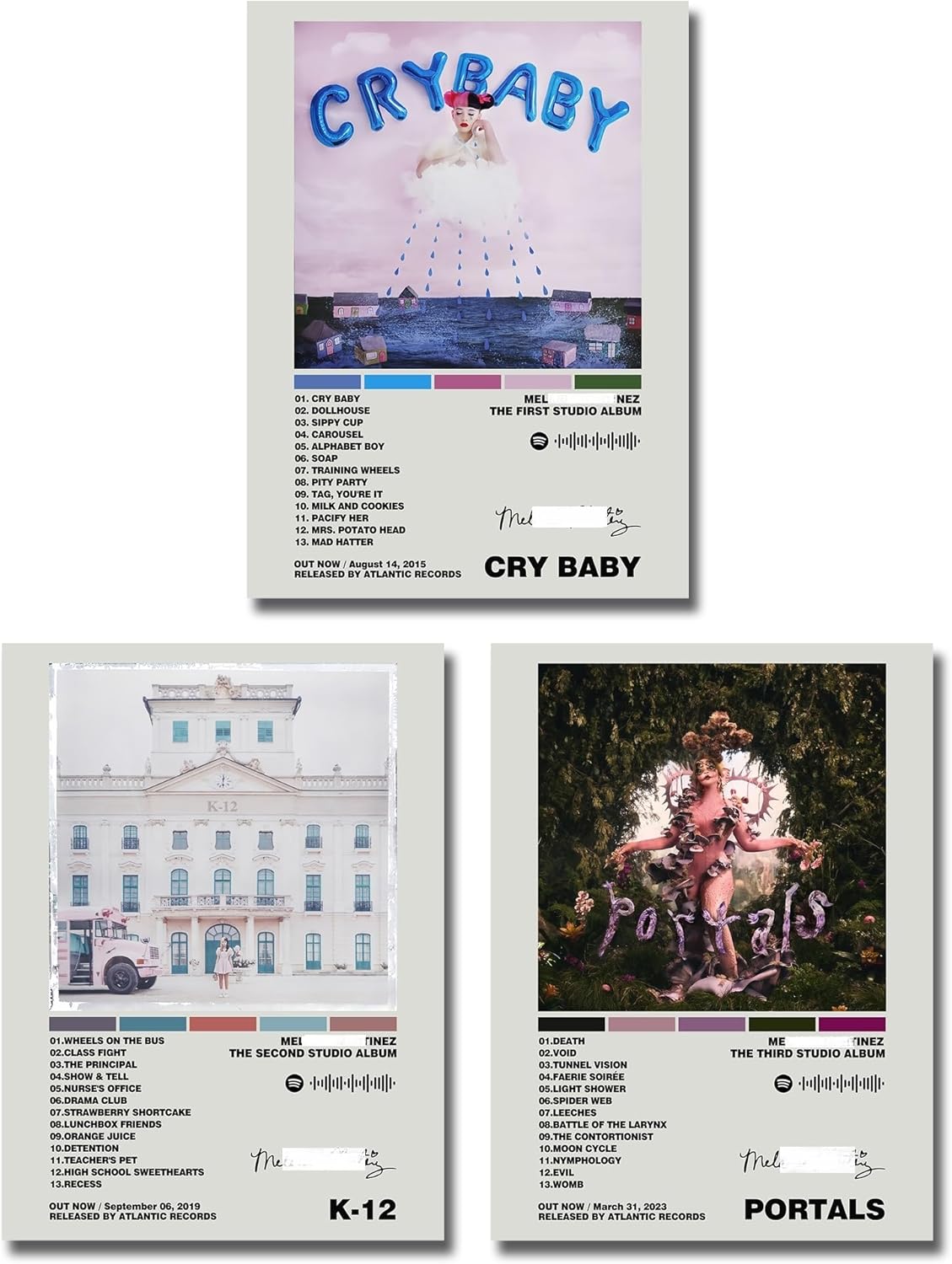 Amazon.com: Cry Baby K–12 Portals Poster Music Album Cover Signed ...