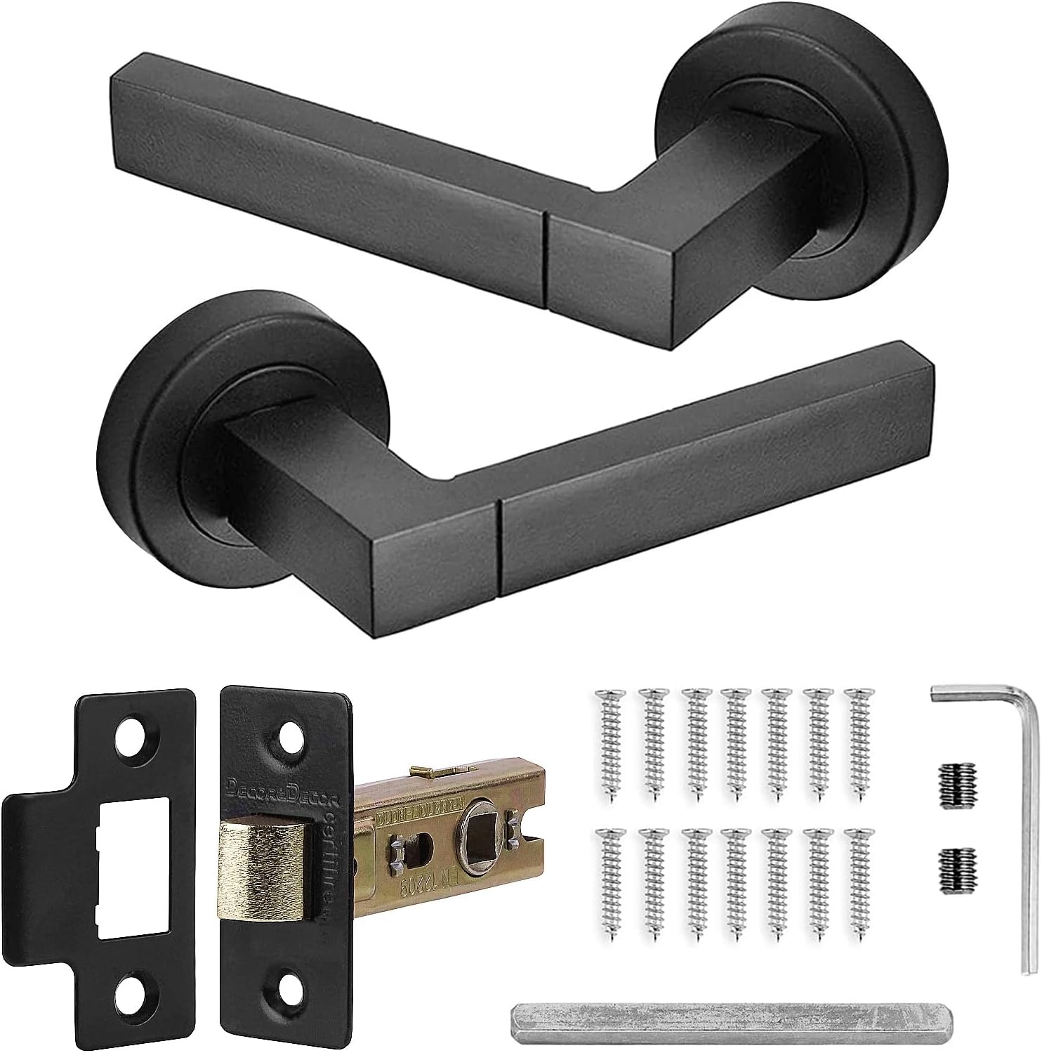 Copper Door Handles on Round Rose with Polished Copper Finish : Amazon ...