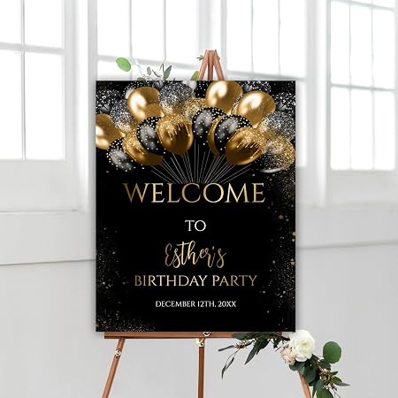 Amazon.com : Happy Birthday Welcome Sign, Happy Birthday Sign, Birthday ...