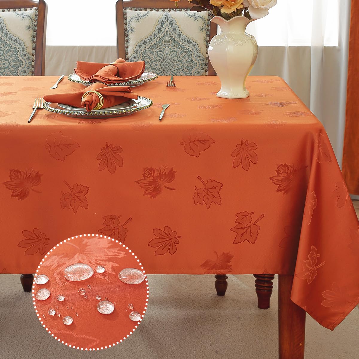 Amazon.com: Honellaty Thanksgiving Tablecloth Rectangle, Spillproof ...