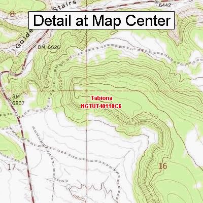 Amazon.com : USGS Topographic Quadrangle Map - Tabiona, Utah (Folded ...