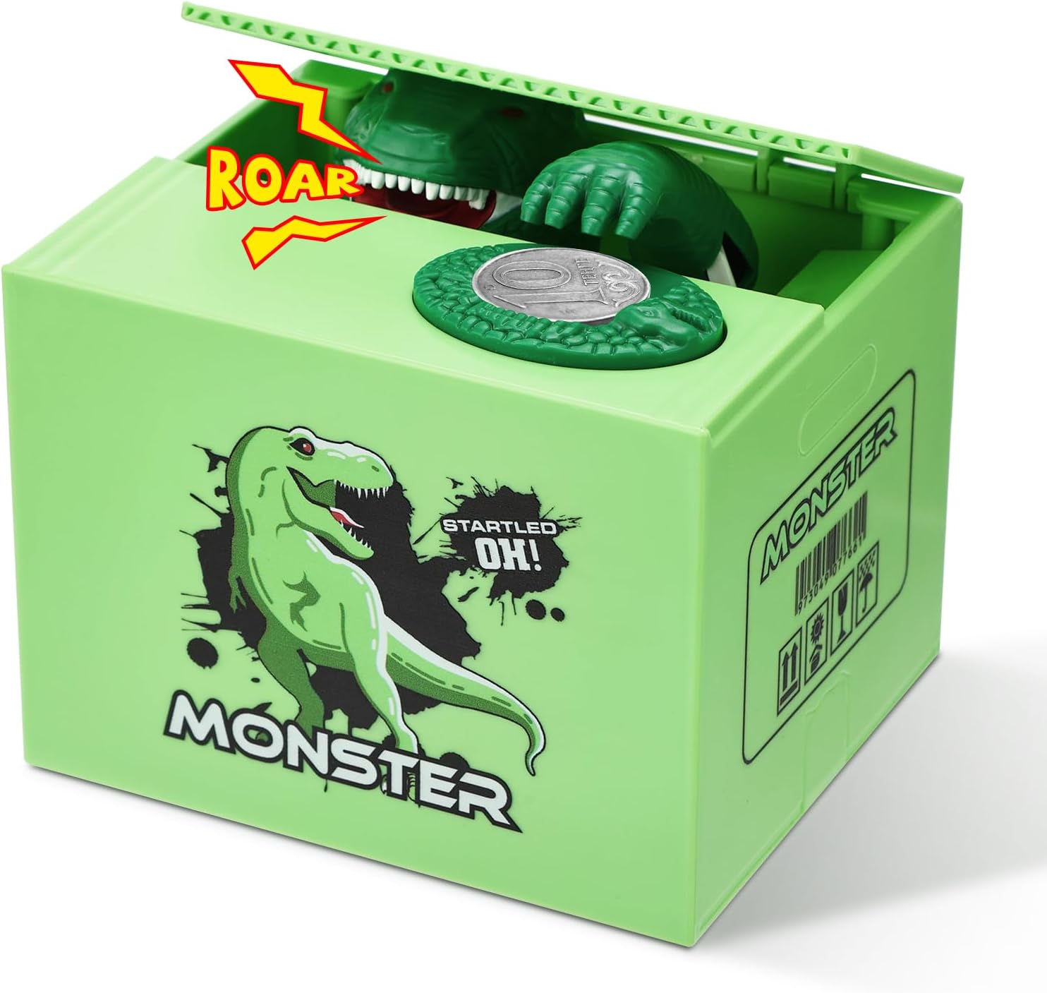 Amazon.com : Cool Musical Dinosaur Bank Automatic Stealing Coin Monster ...