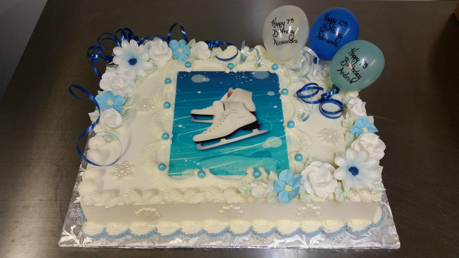 Amazon.com: 1/4 Sheet ~ Ice Skates ~ Edible Cake/Cupcake Topper ...