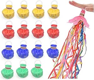 16 Pack Colorful Streamers Poppers Party Poppers Hand Throw Streamers ...