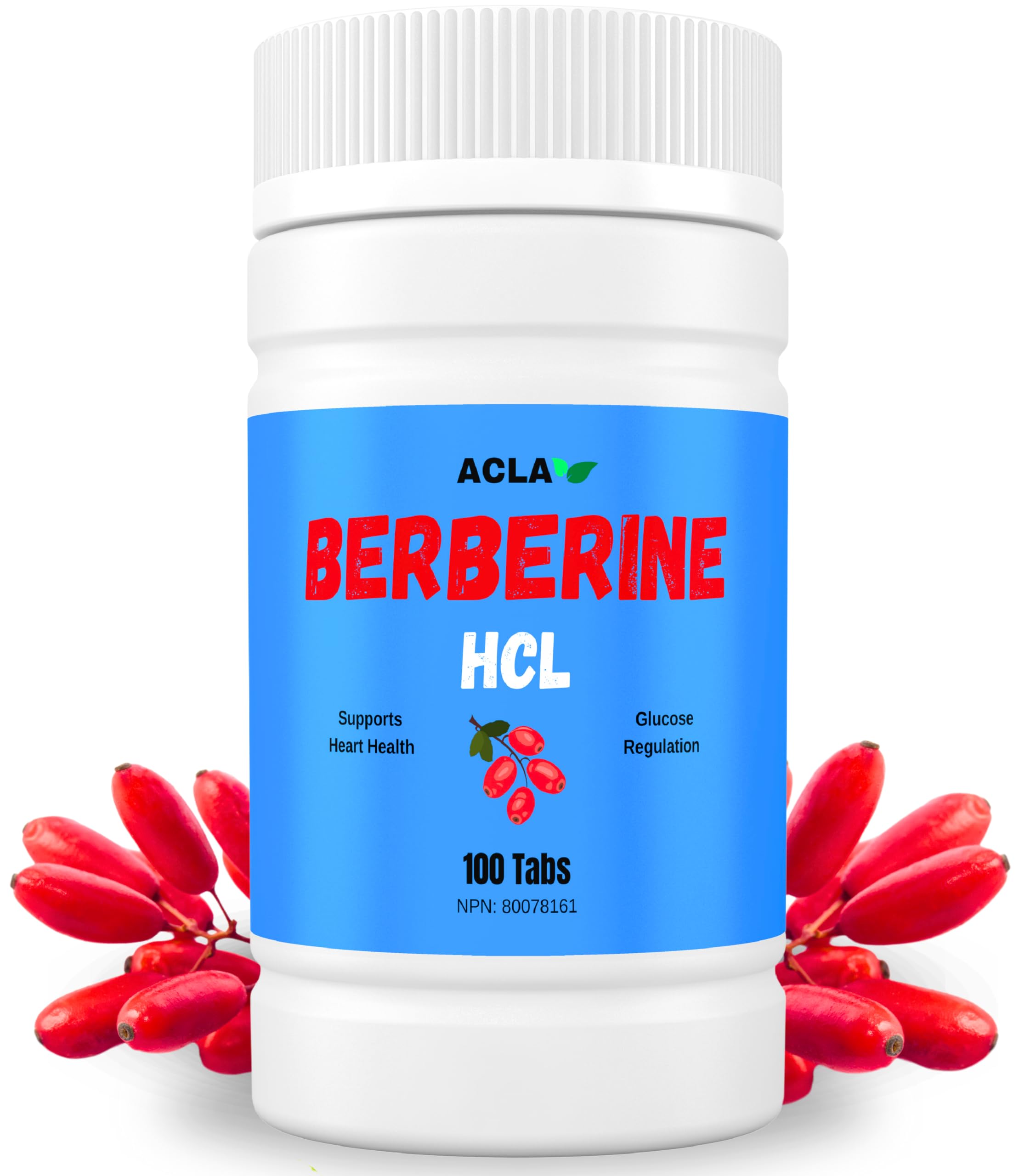 ACLA Berberine Supplement - 500 mg of Berberine HCL Per Serving (100 mg ...