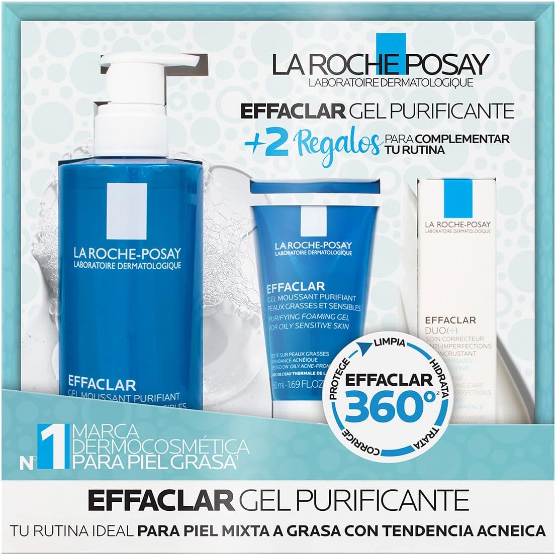 Kit Effaclar Gel limpieza para piel grasa y/o con tendencia al acné ...