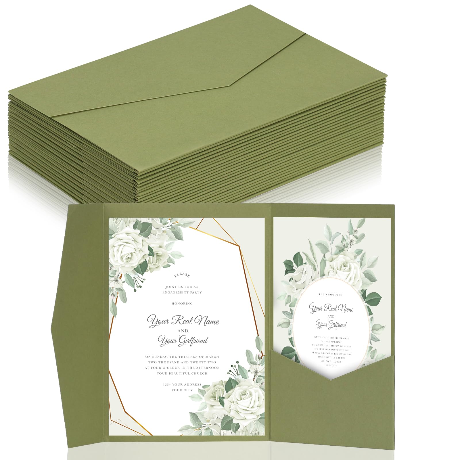 Wedding Pocketfold Envelopes