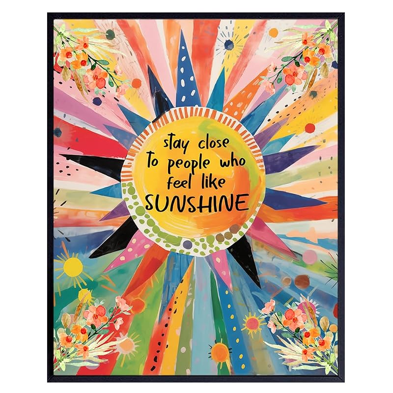 Amazon.com: Inspirational Art positive Wall Decor - Colorful Watercolor ...