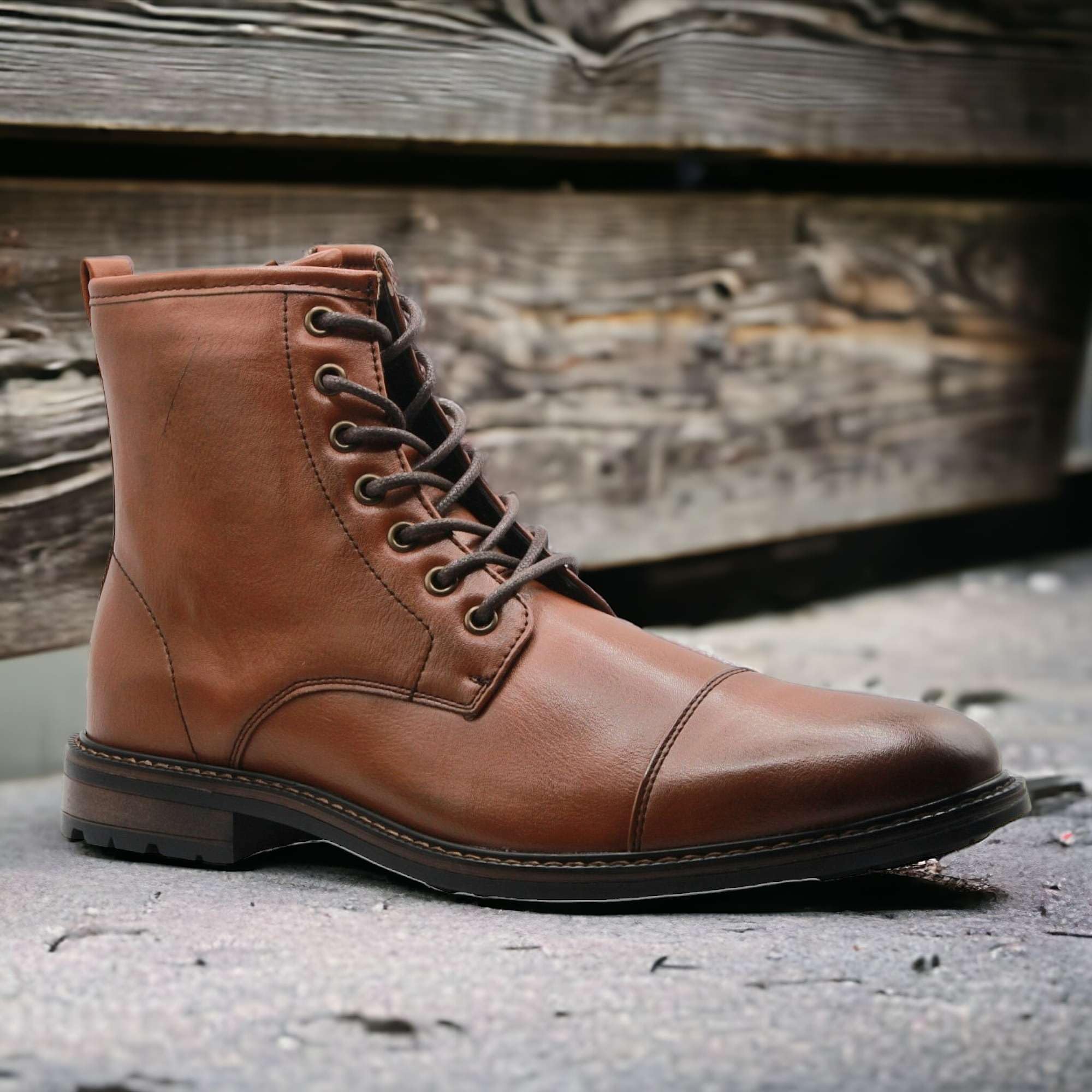 Snapklik.com : Jazame Mens Carson Distressed Cap Toe Tall Motorcycle ...