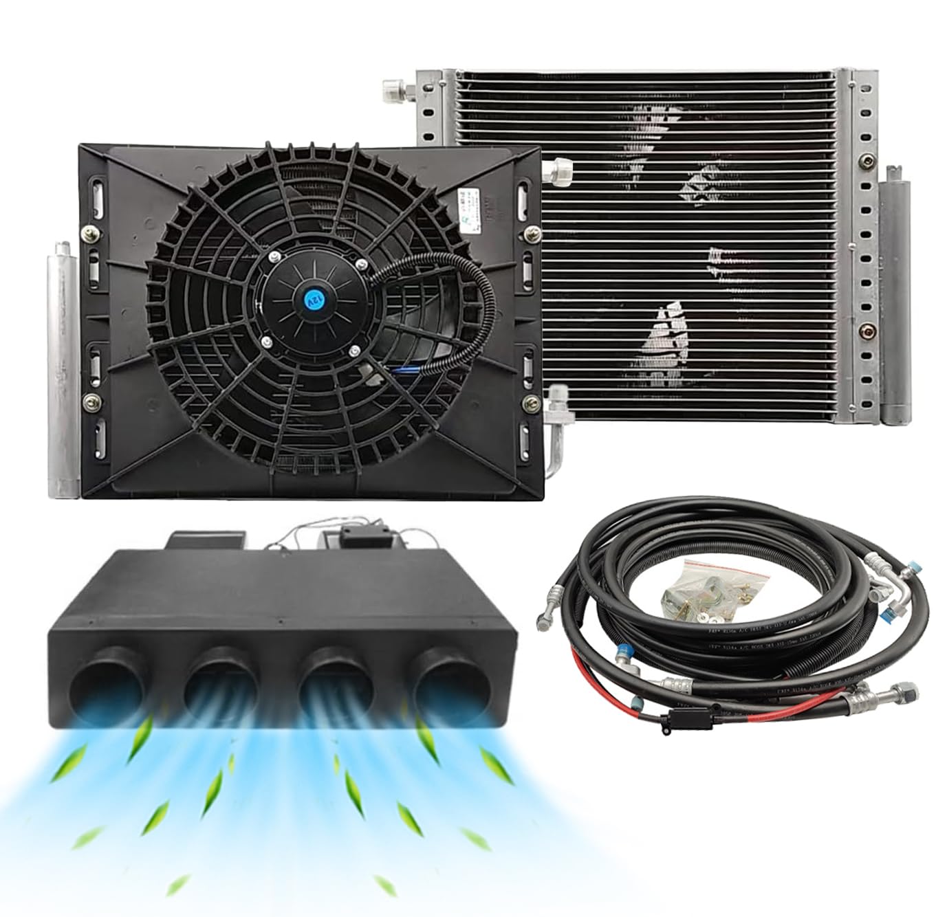 Amazon.com: Aspligo Universal Under Dash ac Kit 12v Electric Air ...