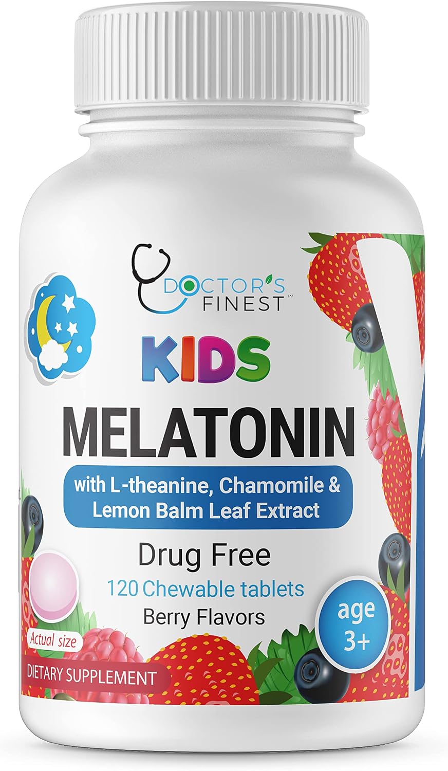 Amazon.com: DOCTORS FINEST 1mg Melatonin Chewables for Kids – with L ...