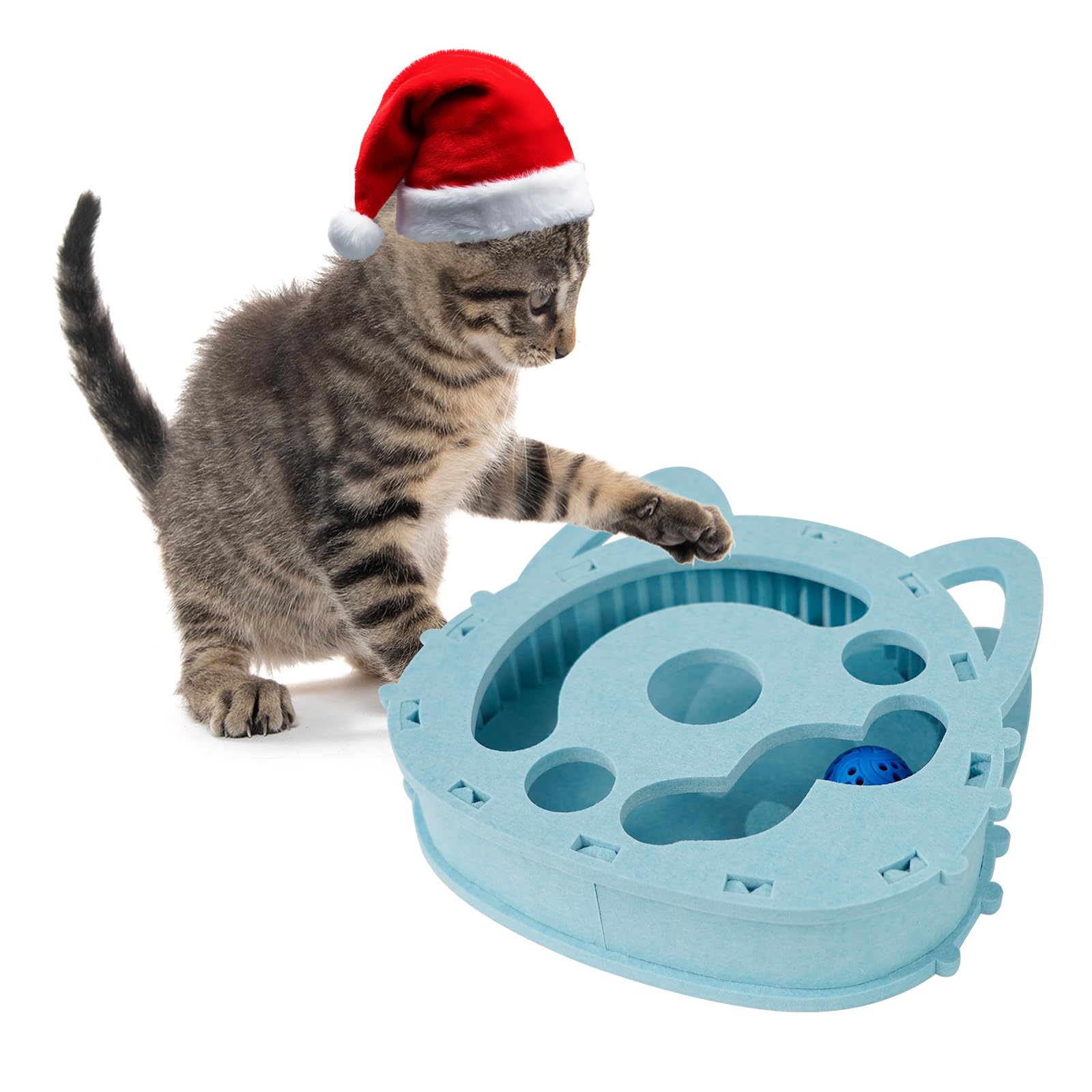 Pet Supplies : Tao.space Felted Cat Toy Box, Indoor Interactive Play ...