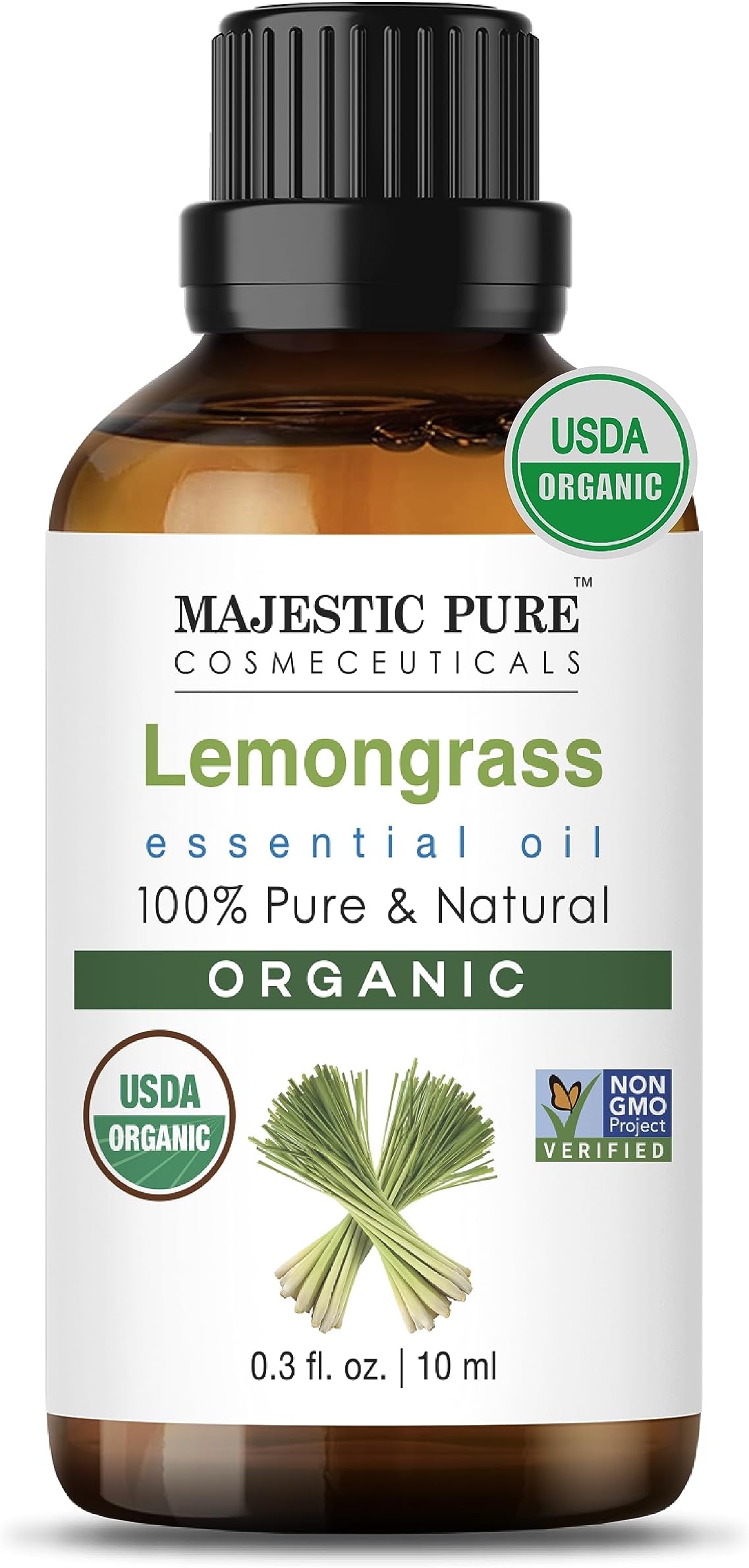 Amazon.com: Majestic Pure Organic Lemongrass Essential Oil - 100% Pure ...