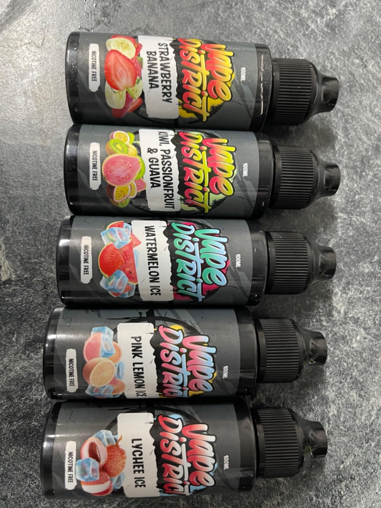 Vape District Vape Liquid 5 x 100ml Watermelon Ice + Pink Lemon Ice ...