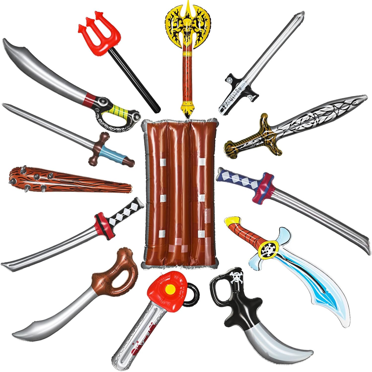 Amazon.com: WinnerWhy 14 Pcs Inflatable Weapons Party Props Set ...