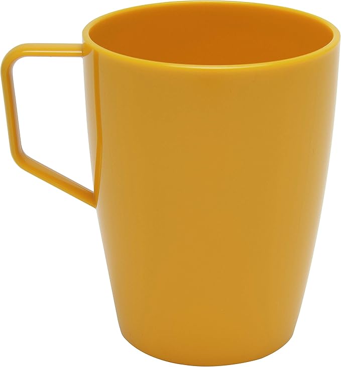 Harfield Beakers Mugs with Handle (Yellow 280ml) Pack of 4 Virtually ...