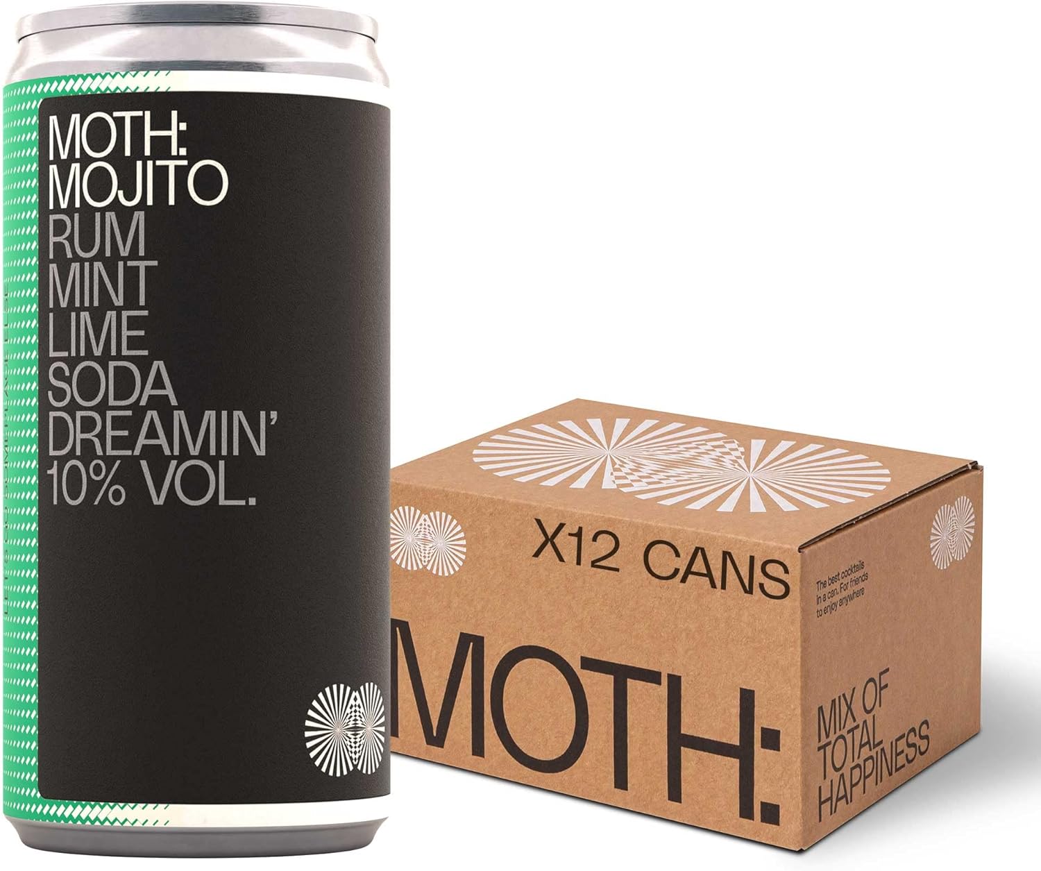 MOTH: Mojito Cocktails Ready Mixed Cans, 12 x 200ml, 10% ABV - Duppy ...