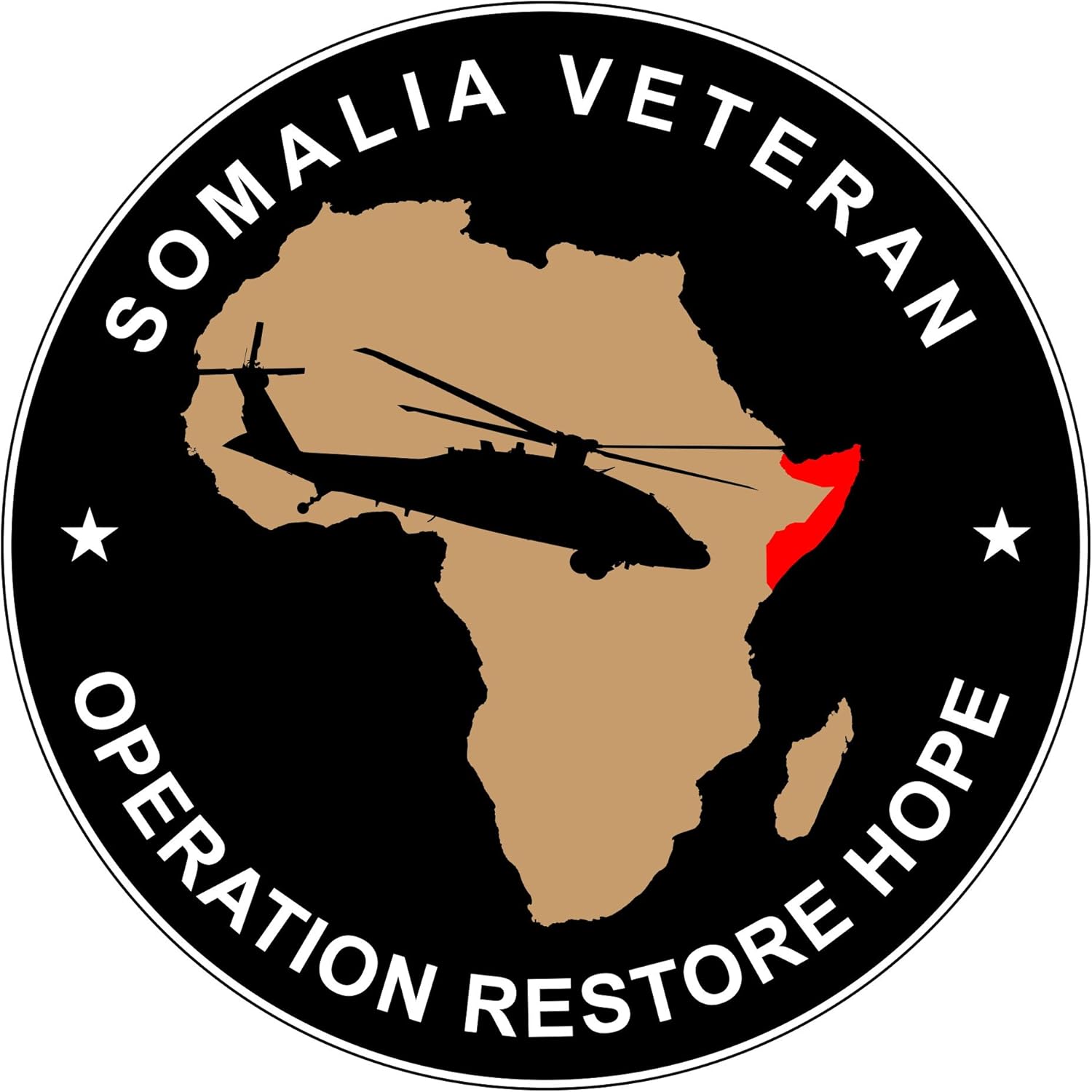 Amazon.com: Sticker Pup Somalia Veteran 2 Inch Stickers : Sports & Outdoors