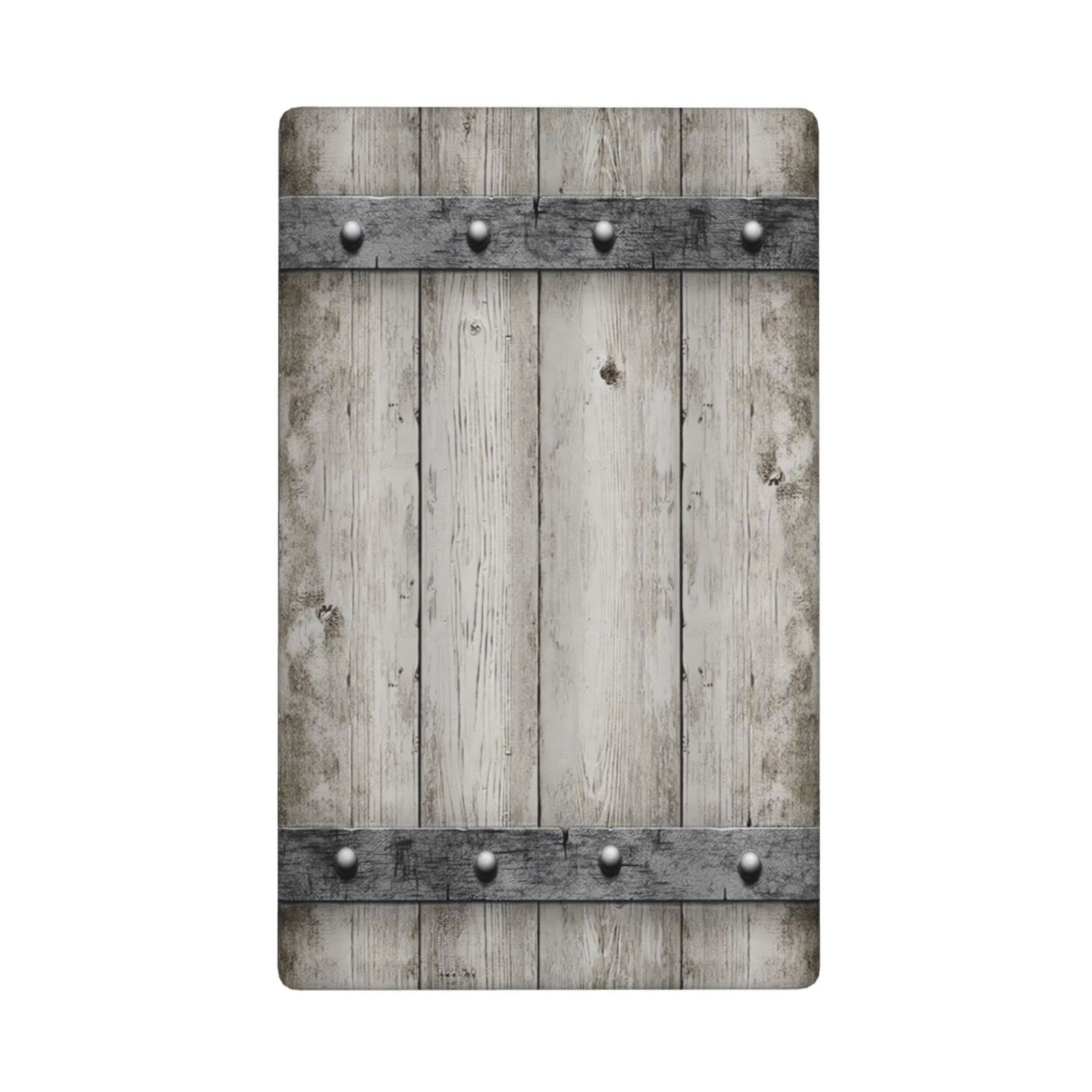 Rustic Gray Wood Print Single Blank Light Switch Cover Decorative ...