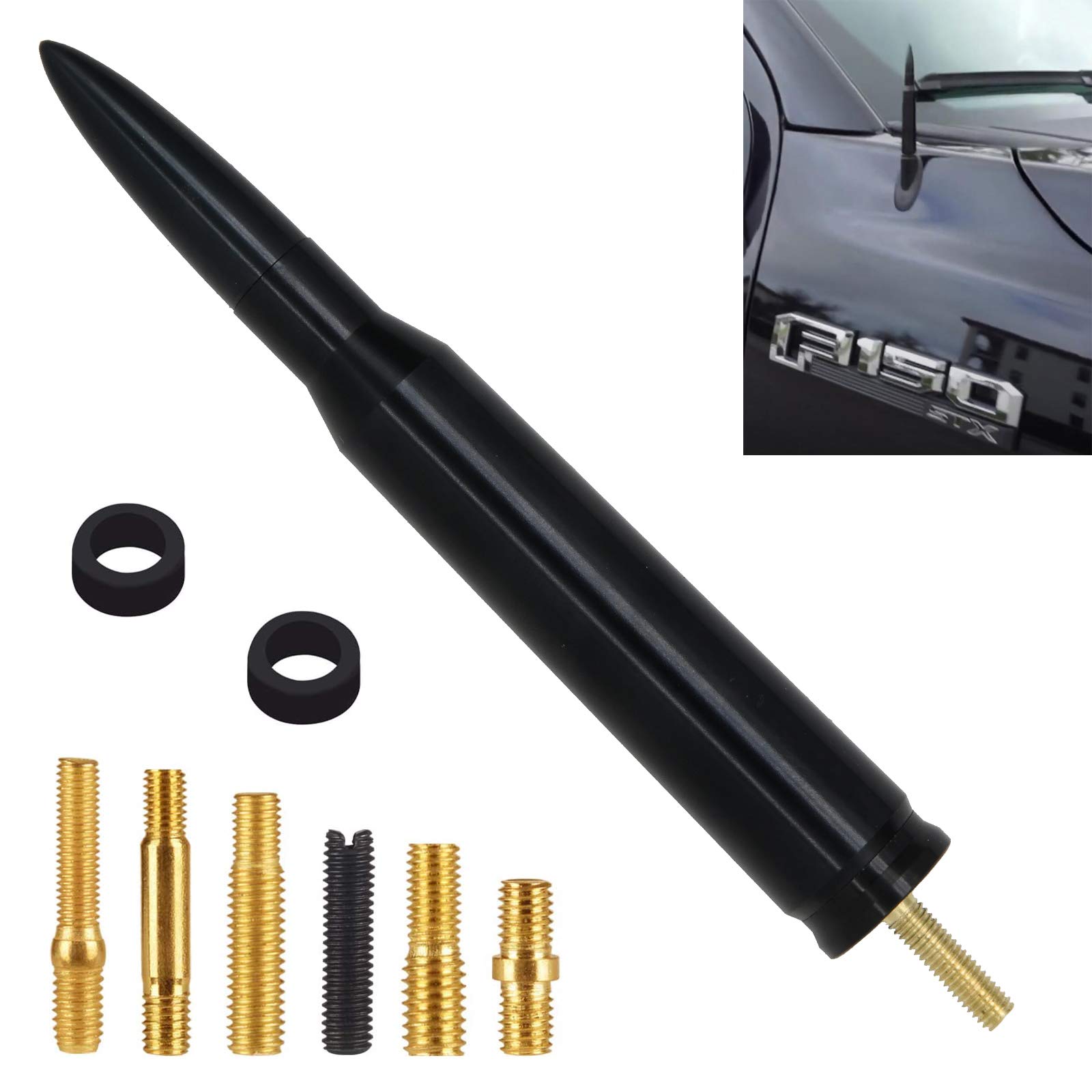 Snapklik.com : KEYHAO 50 Caliber Bullet Style Aluminum-Copper Antenna ...