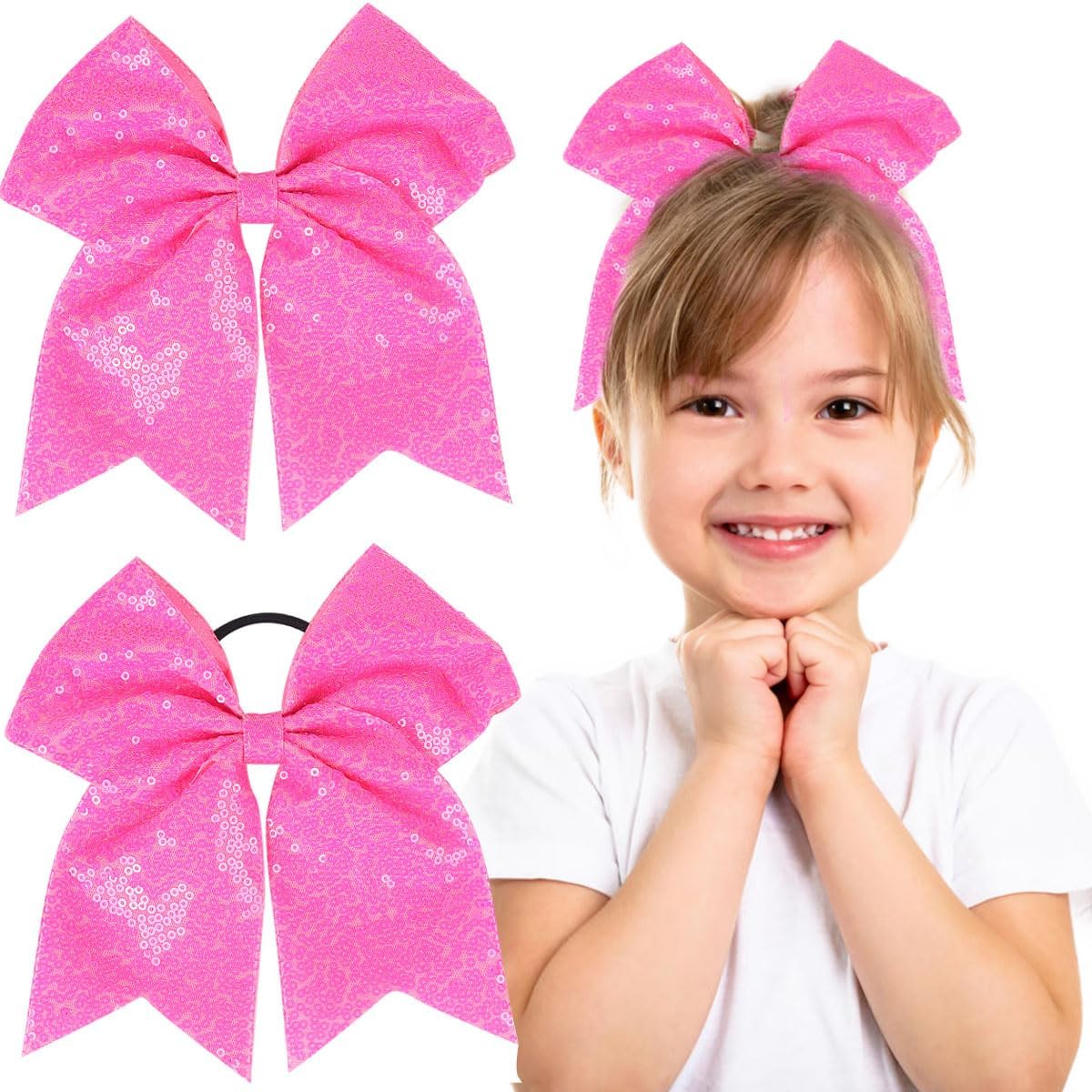 Amazon.com : Large Cheer Bows for Cheerleaders Deep Purple Hair Bows ...