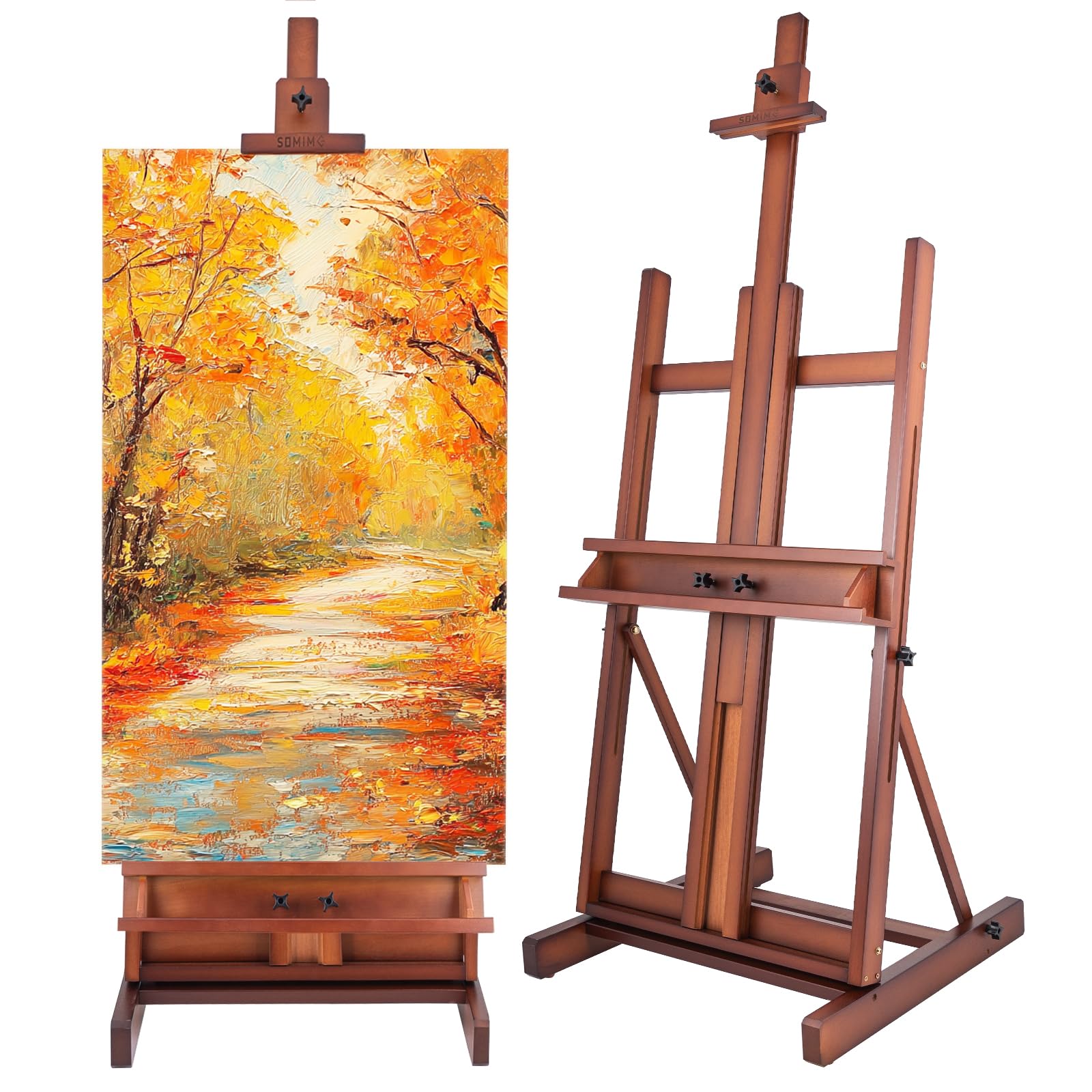 Amazon.com: Somime H-Frame Studio Easel, Solid Beechwood Artist Easel ...