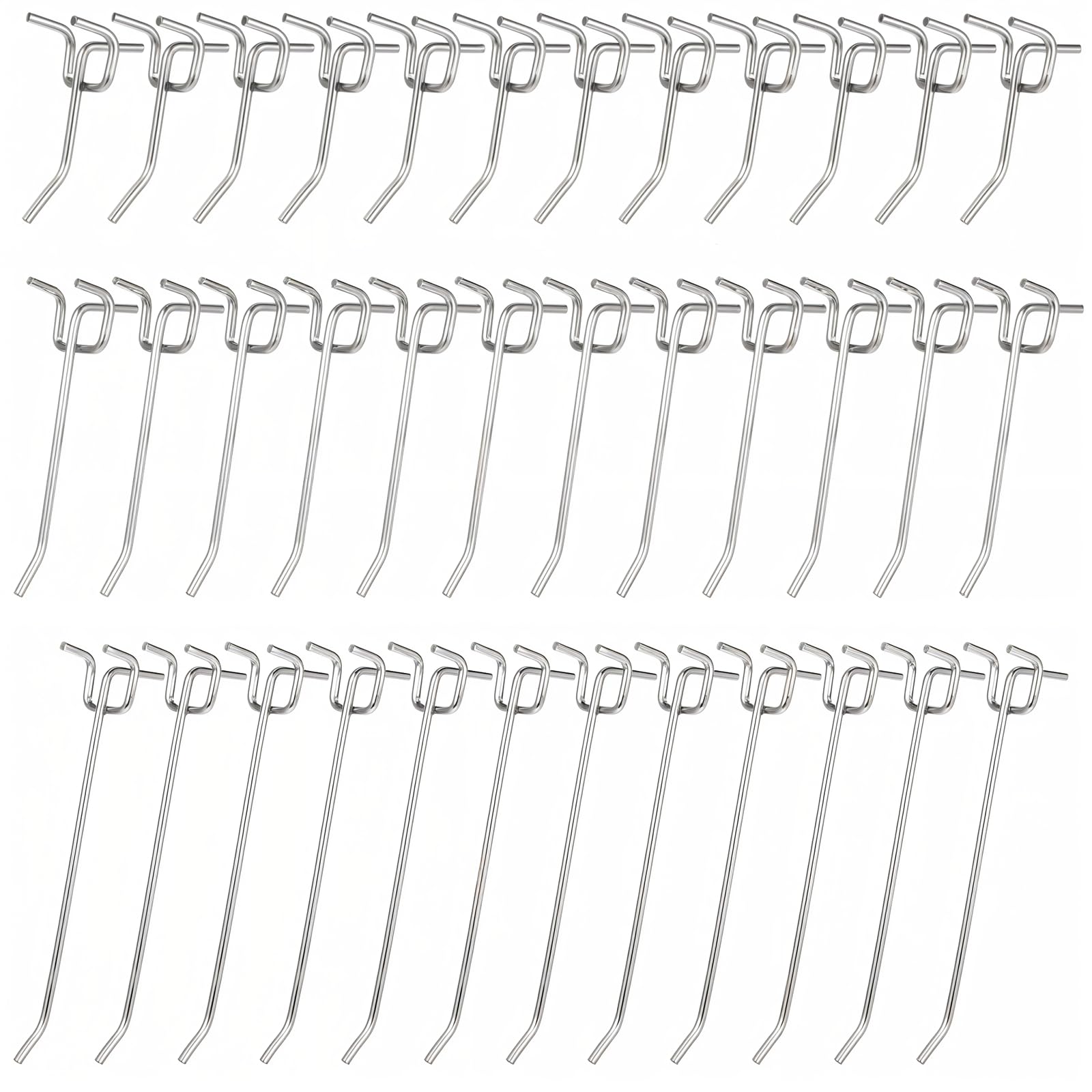 Amazon.com: LLOUSSAK 36 Pack Peg Board Hooks, 2/4/6 Inch Steel L Shape ...