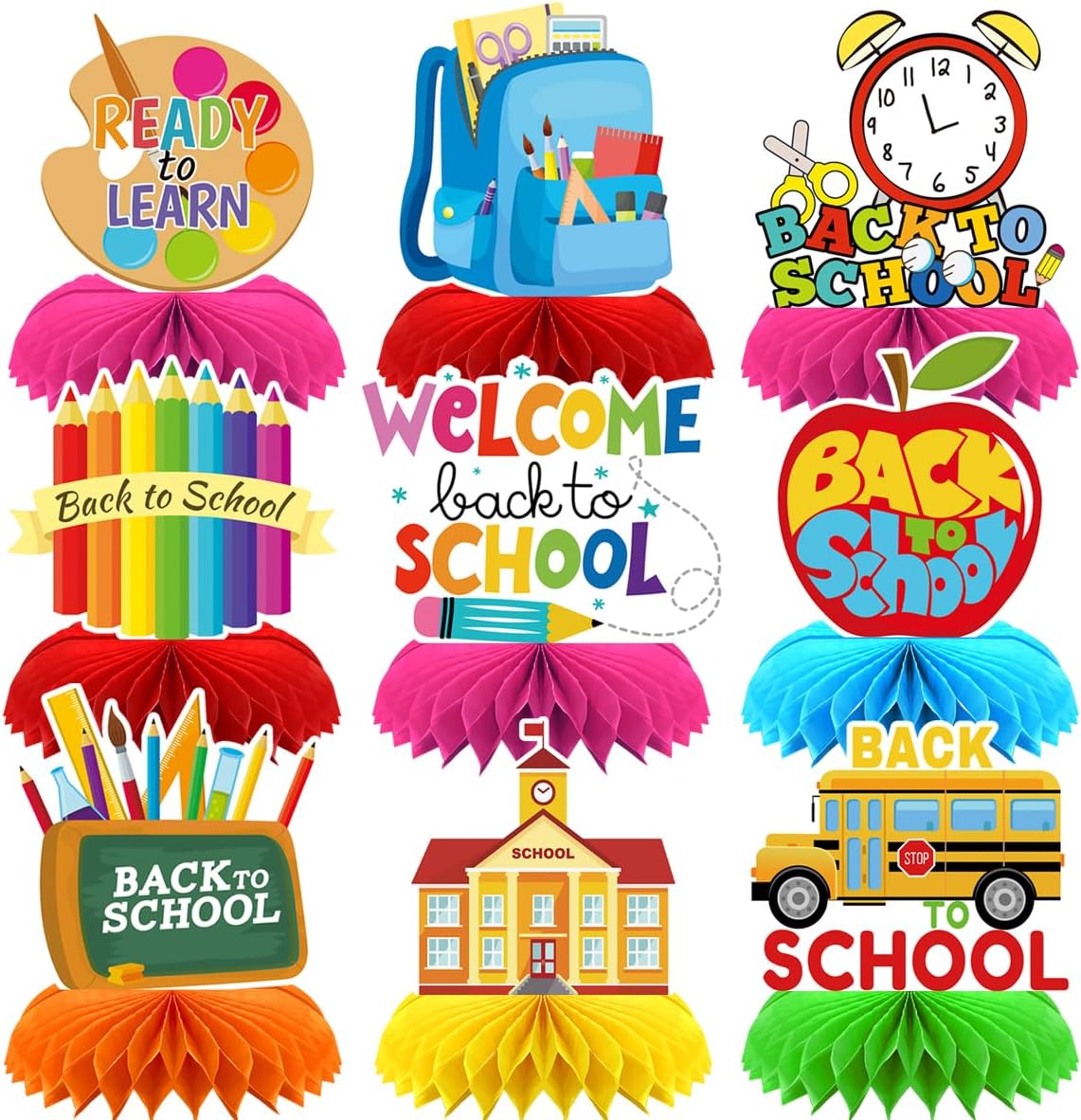 Amazon.com: Back to School Table Decorations 9 PCS, Back to School ...
