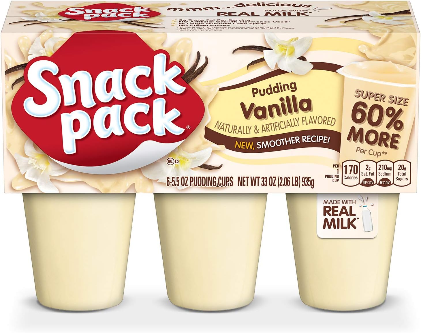 Amazon.com : Snack Pack Chocolate Pudding Cups, 4 Count, 12 Pack ...